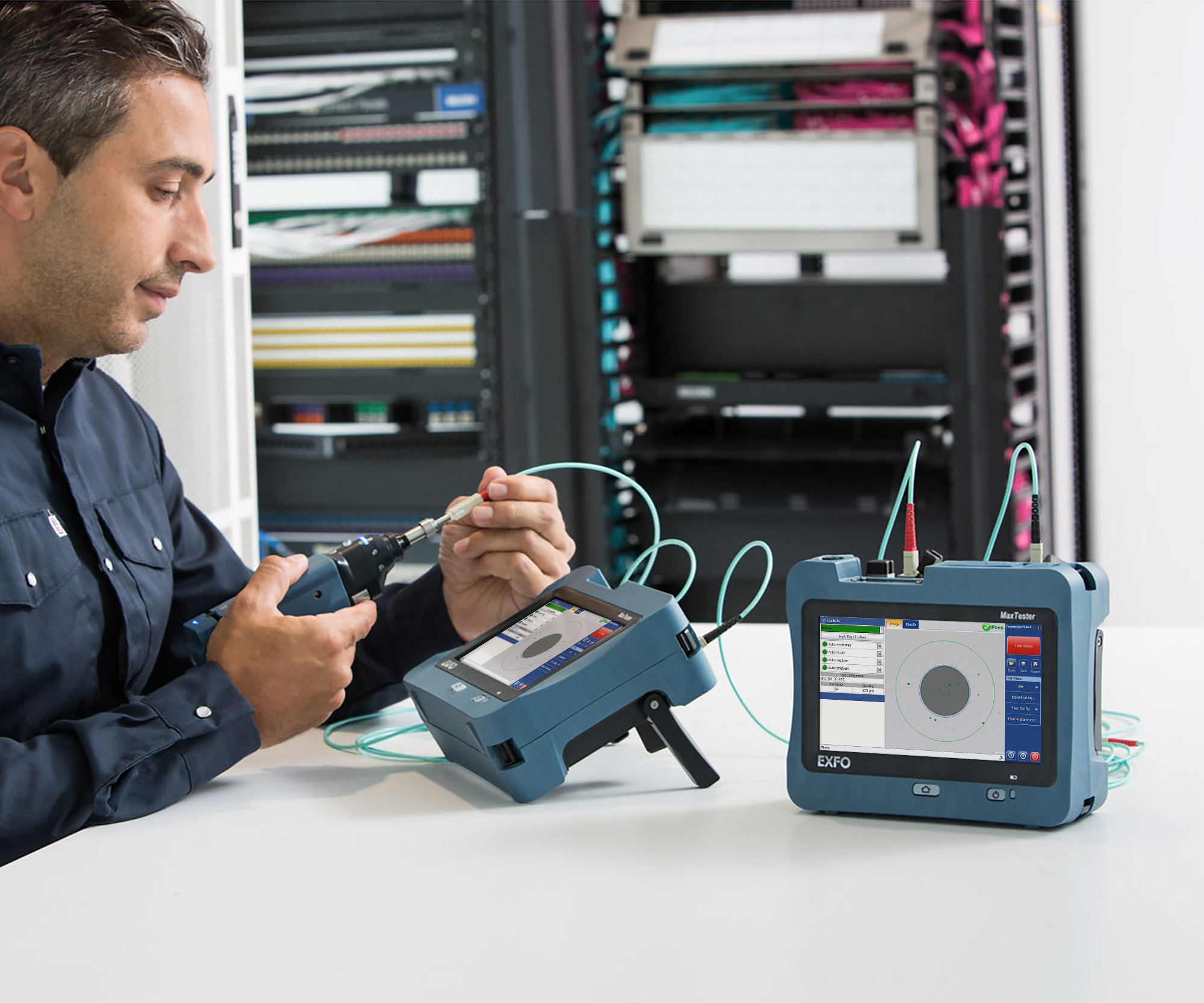 MaxTester 945 | Fiber Certification | Fiber Inspection | OLTS